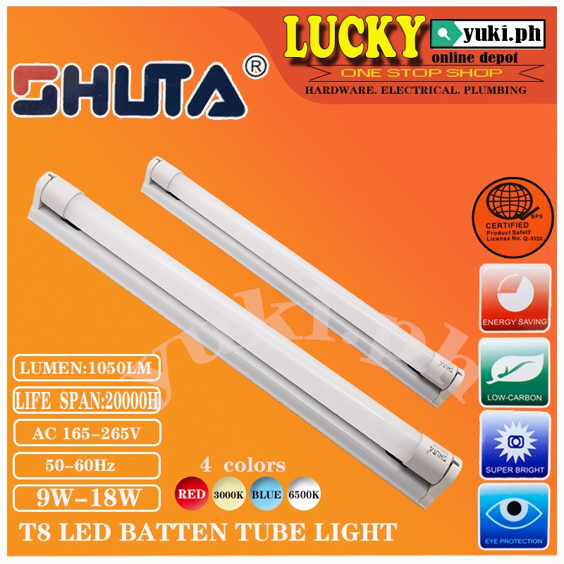 SHUTA T8 LED BATTEN TUBE LIGHT ( STLS12-T8-9W / STLS12-T8-18W ) BLUE ...