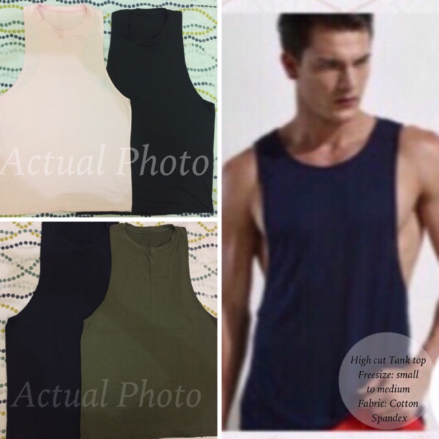 New improve high cut tank top (slim fit) | Shopee Philippines