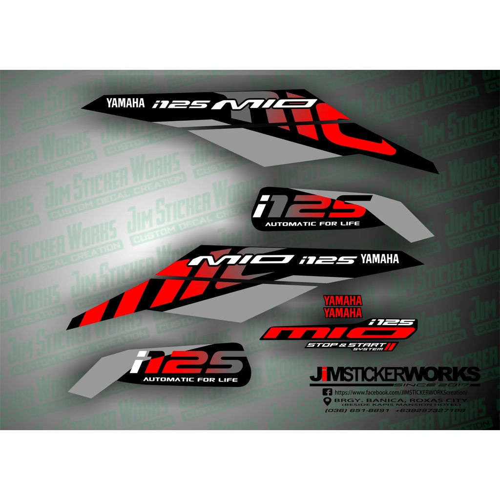 YAMAHA MIO I 125 STOCK DECALS SET | Shopee Philippines