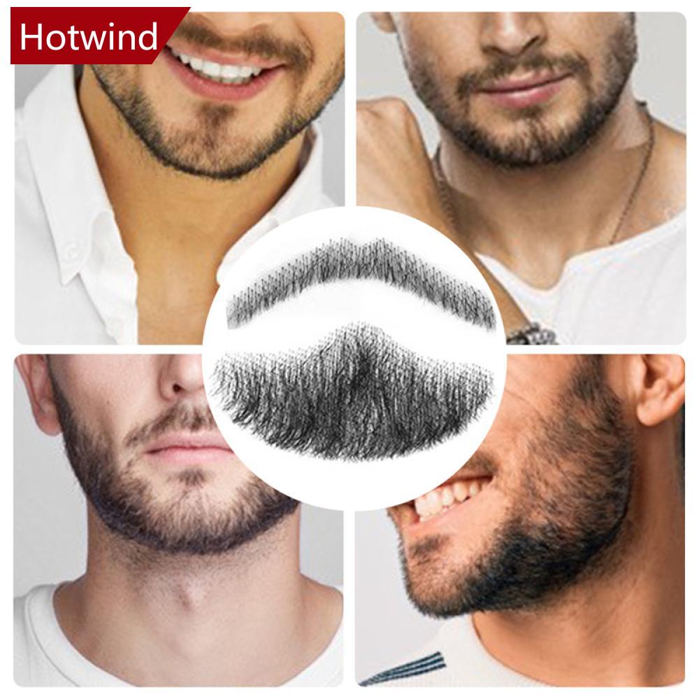 HW Fake Beard,Mustache Realistic Beard,Facial Beard for Adults Men 100% ...