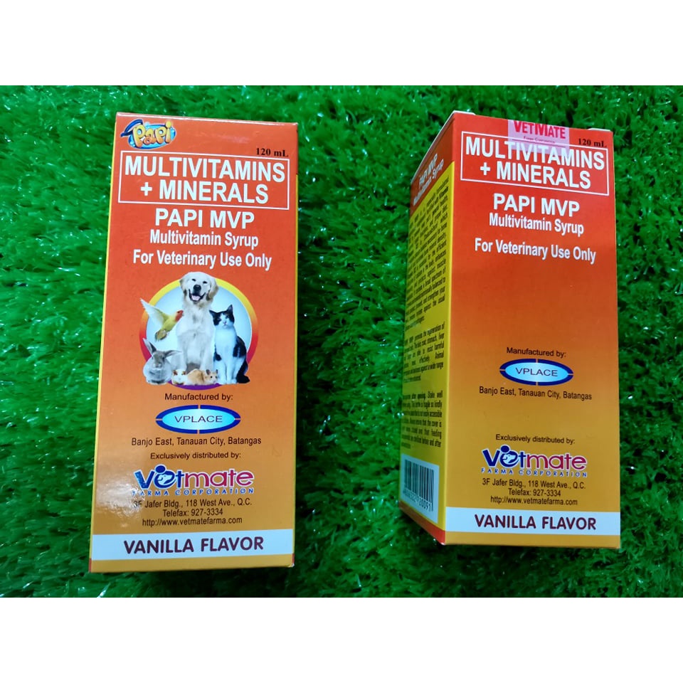 Papi MVP Multivitamins Syrup for Pets - Vanilla Flavor (120ml) | Shopee ...