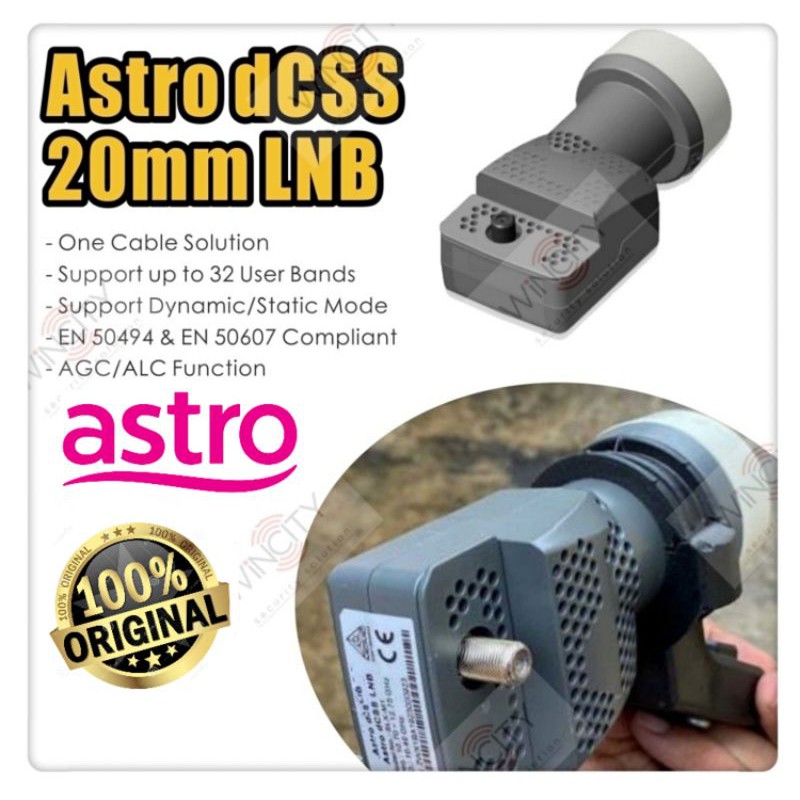 WSS 100% GUARANTEE XASTRO ZINWELL DCSS LNB Receiver for 4K UHD Ultra ...