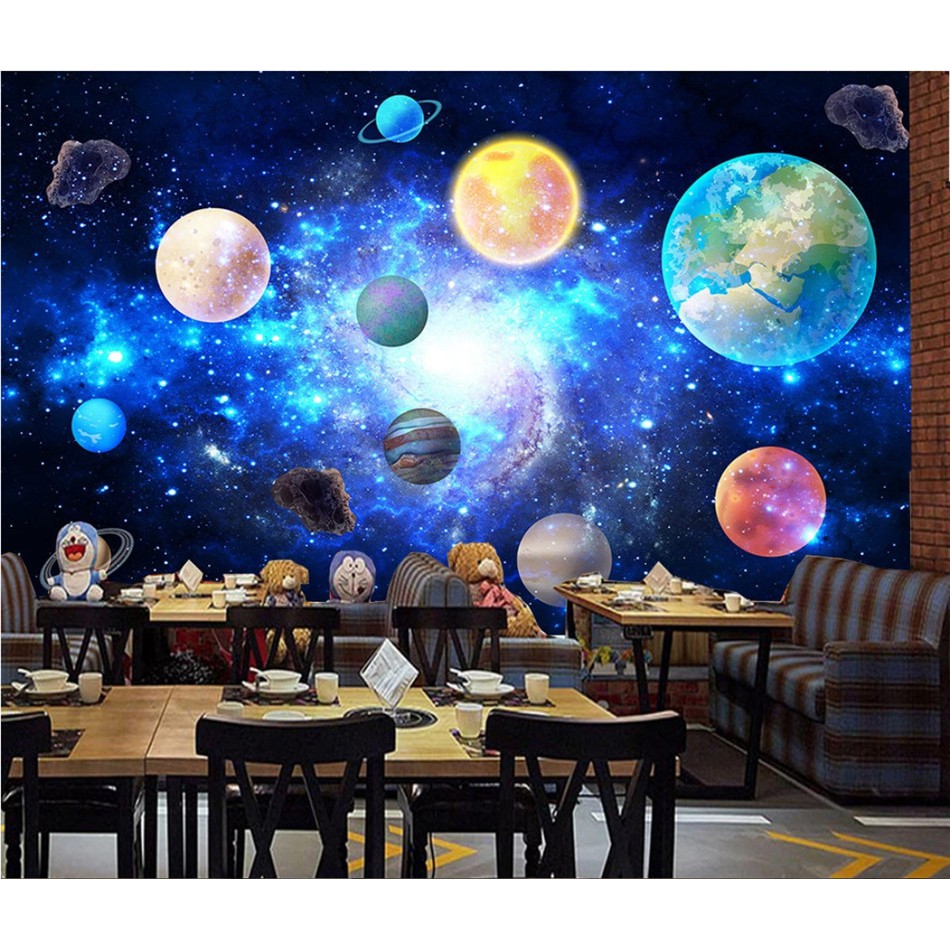 Custom Size Cosmic Planets Outer Space Interstellar Starry Galaxy Photo ...