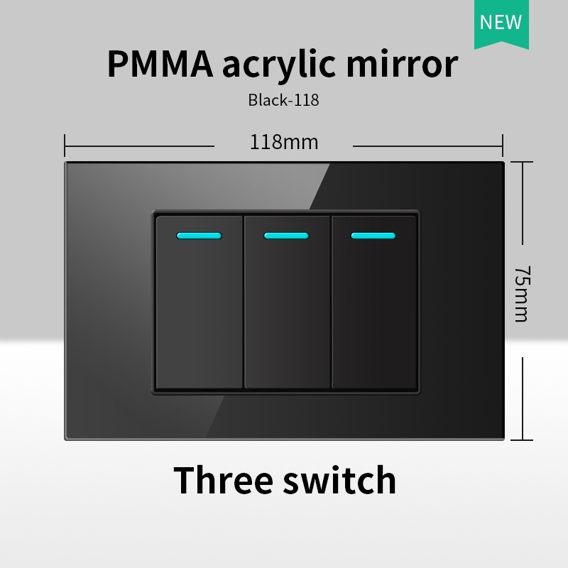 TEP Wall Switch Light Socket / Power Socket Panel Concealed ...