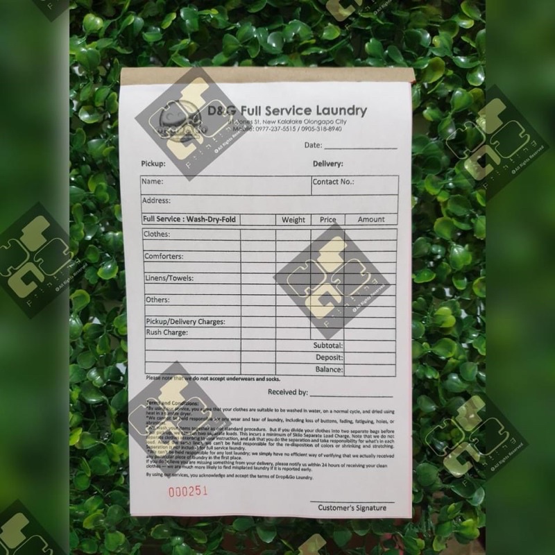 CUSTOMIZED CARBONIZED FORM AND RECEIPT 4x7 size (BUNDLE) | Shopee ...