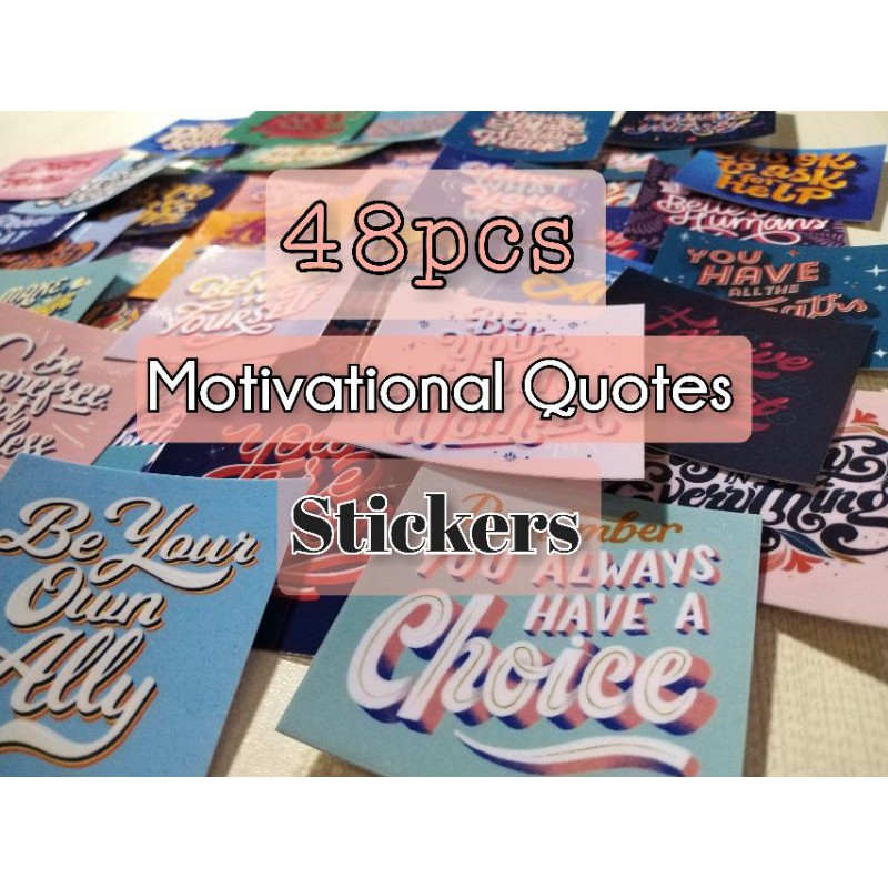 btp 48pcs Motivational Inspirational Sticker Pack High Quality Print ...