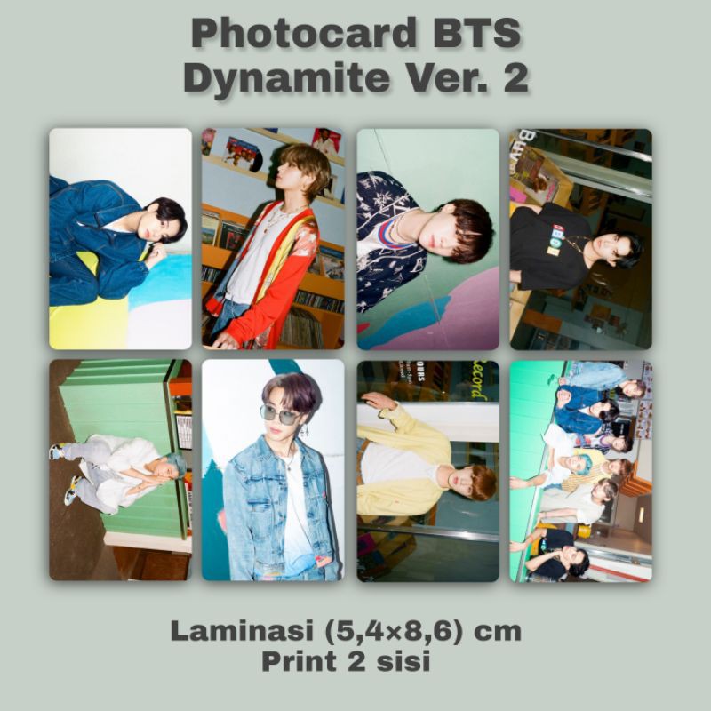 [1 Set 8 PC] PHOTOCARD BTS DYNAMITE Ver. 2 Lamination | Shopee Philippines