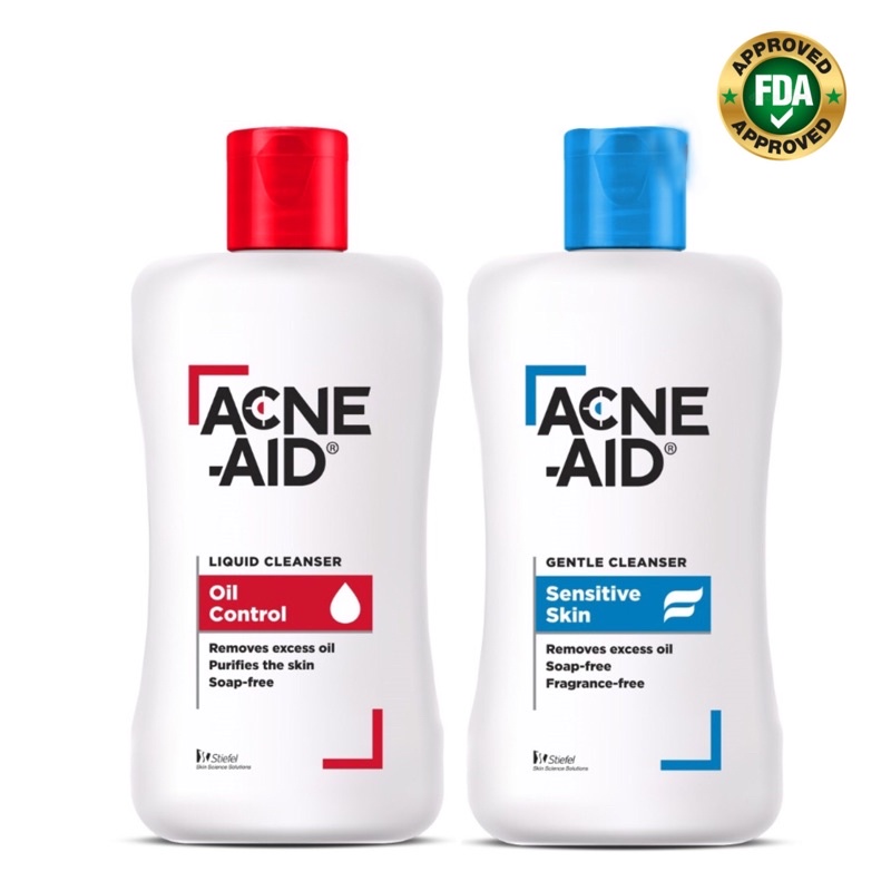 ACNE AID OIL CONTROL AND SENSITIVE LIQUID CLEANSER 100ML | Shopee ...