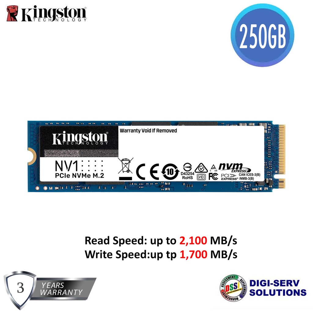 Kingston 250GB NV1 M.2 2280 NVMe SSD SNVS/250G | Shopee Philippines