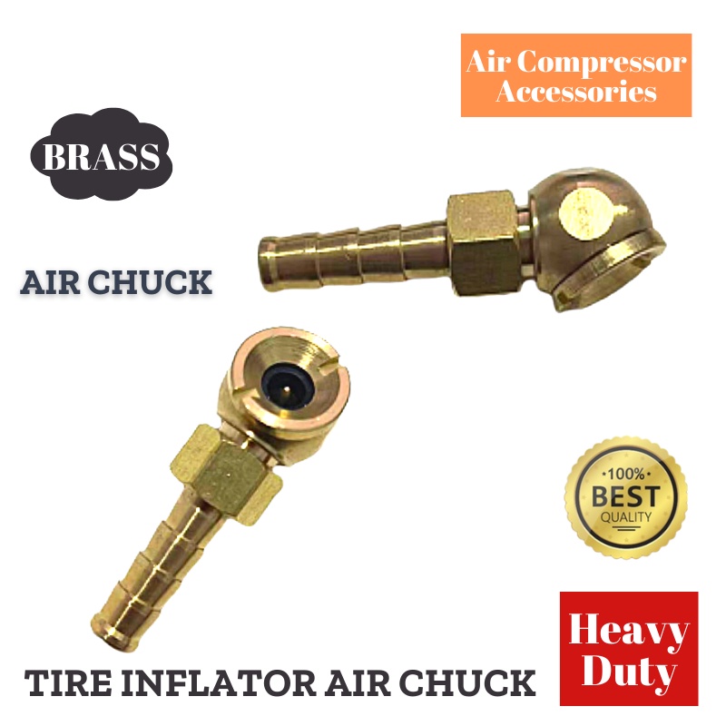 Brass Air Ball Valve Air Cock 1/4" Tire Air Chuck Pneumatic Hose ...