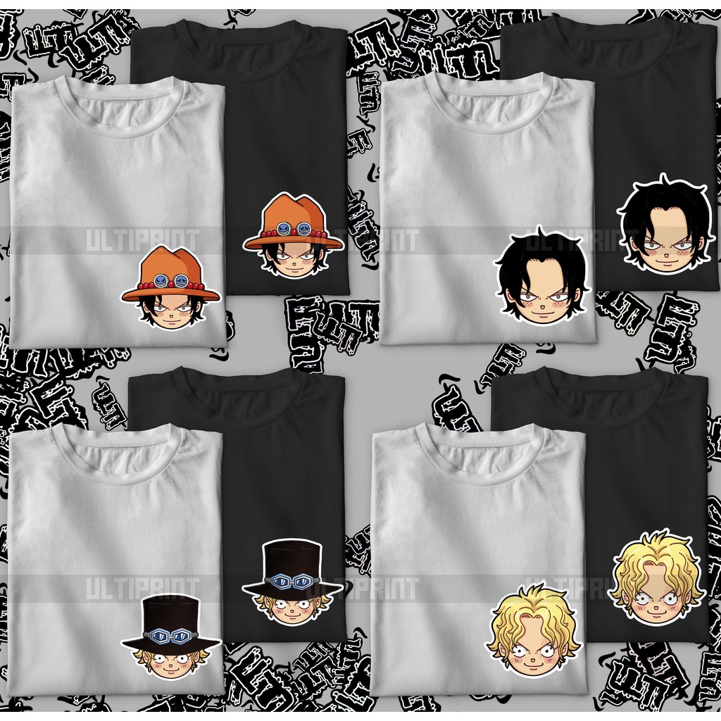 ACE SABO | ONE PIECE | ANIME SHIRT | BLK WHT | OPCF7 | Shopee Philippines