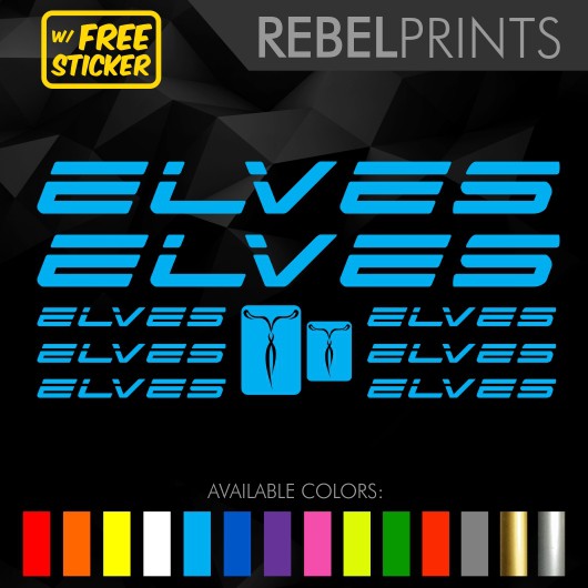 ELVES Bike Frame Vinyl Sticker Decal for Mountain Bike and Road Bike ...
