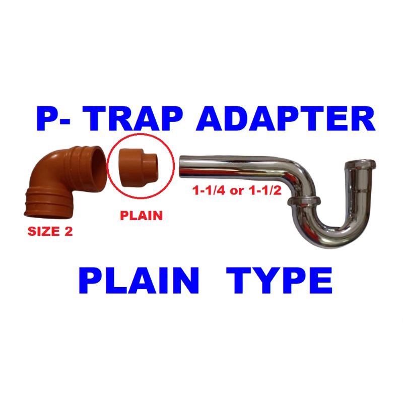 P-TRAP ADAPTER PLAIN TYPE 1-1/4 or 1-1/2 PTRAP / P TRAP | Shopee ...