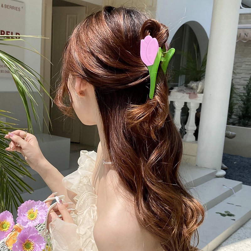 Gentle Tulip Hair Clip Enamel Hair Clips Hair Pin for Women Girls Hair ...