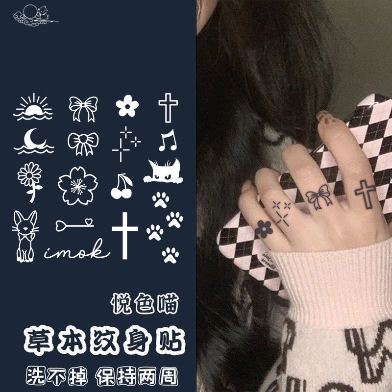 Tattoo Stickers Waterproof For Finger Small Long Lasting Tattoo ...