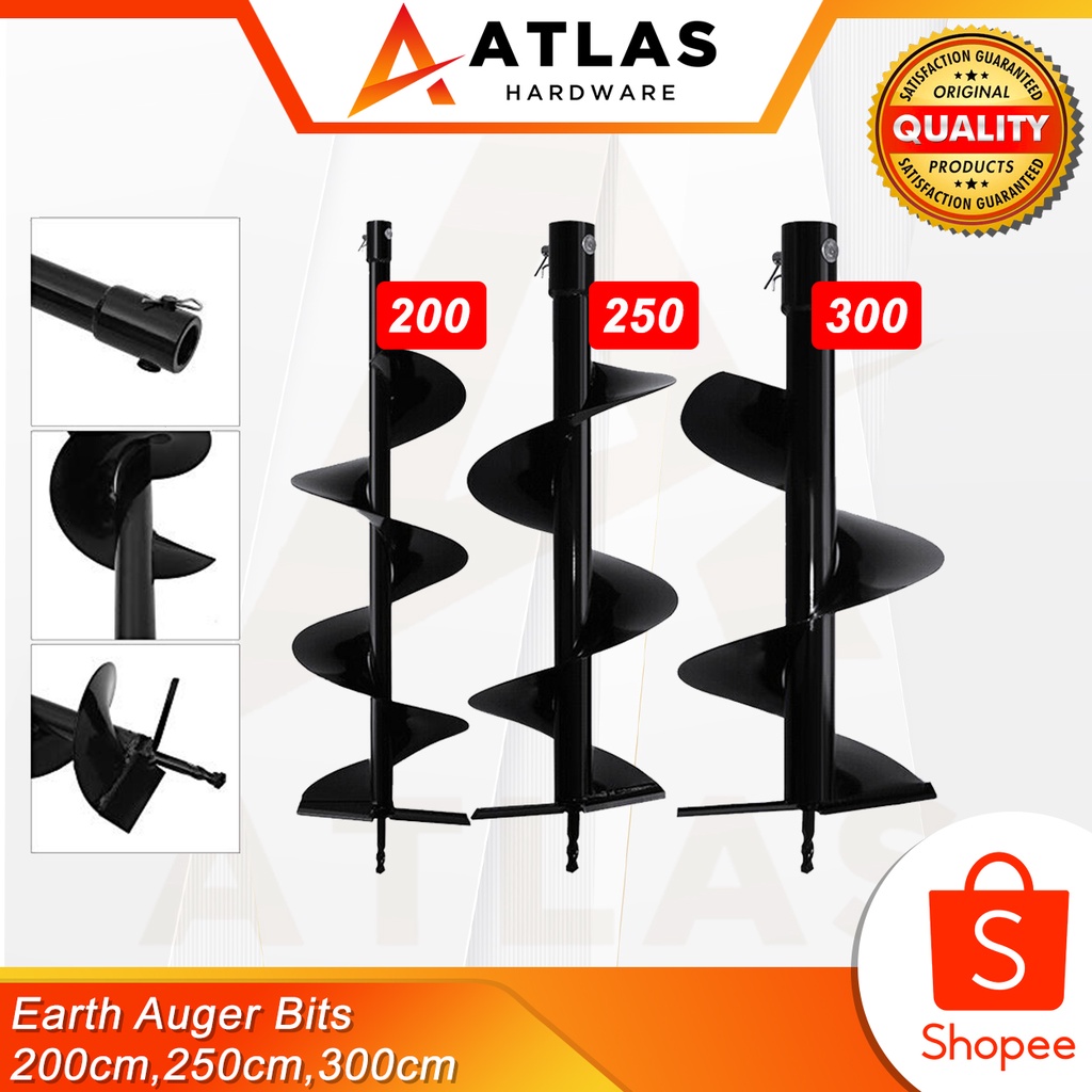 Earth Auger Bits 150mm, 200mm, 250mm, 300mm | Shopee Philippines