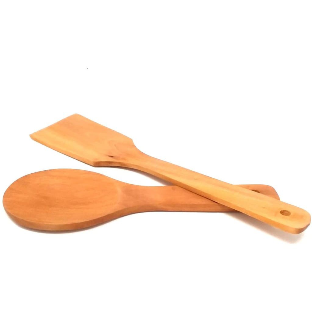 COD Flat Wooden Rice Paddle Spatula Natural Wood Turner Sandok | Shopee ...