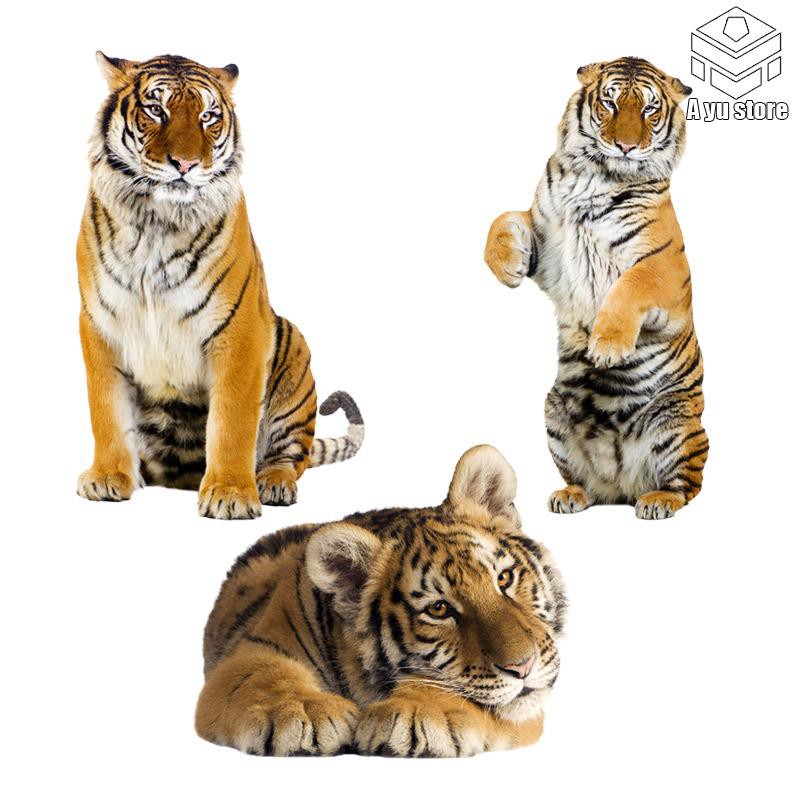 3D Simulation Cute Tiger Car Sticker Personality Creative Car Tiger Car ...