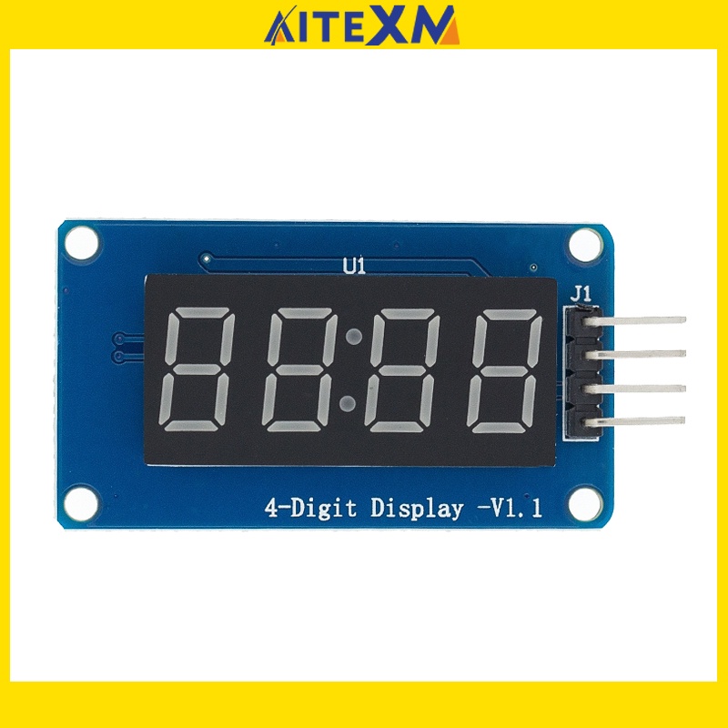 TM1637 4 Bits Digital LED Display Module For arduino 7 Segment 0.36Inch ...