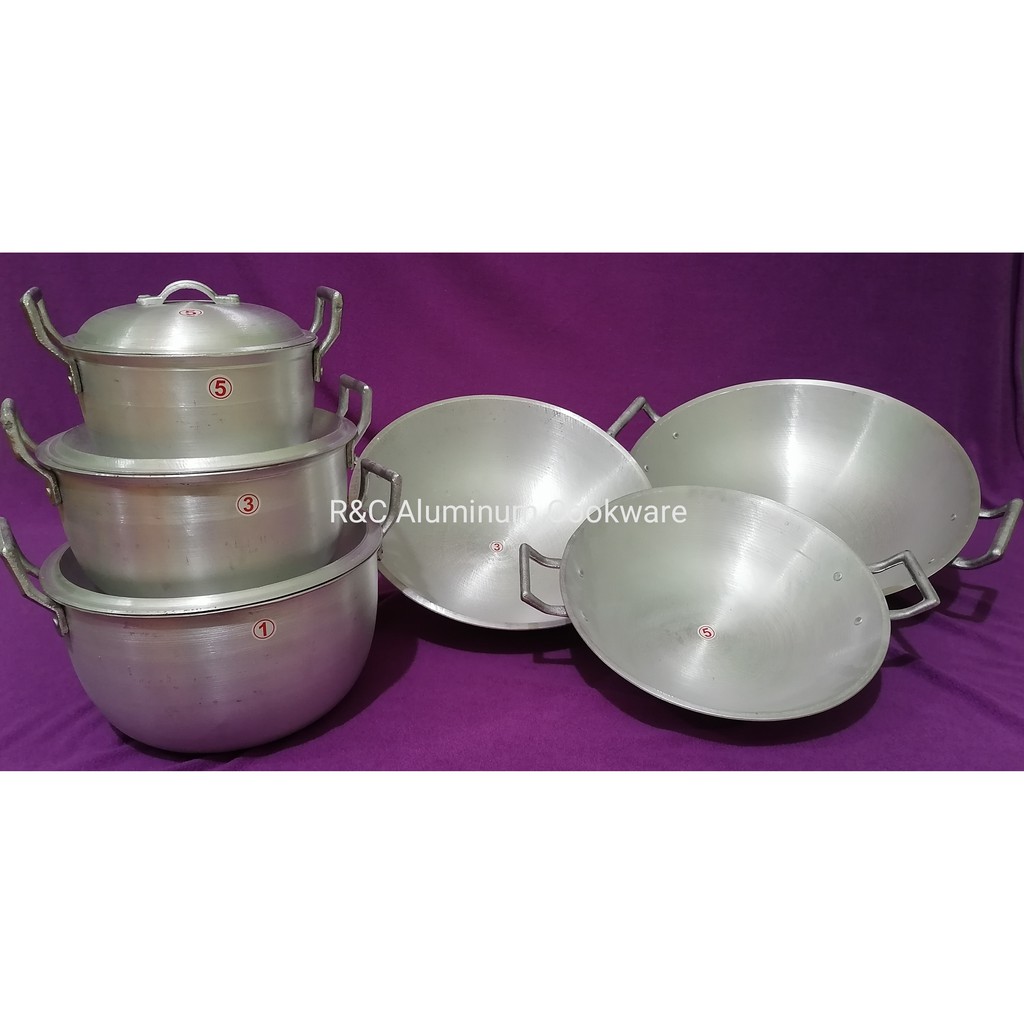 Kaldero #1, #3, #5 Double Handle (3pcs) and Kawali #1, #3, #5 Double ...