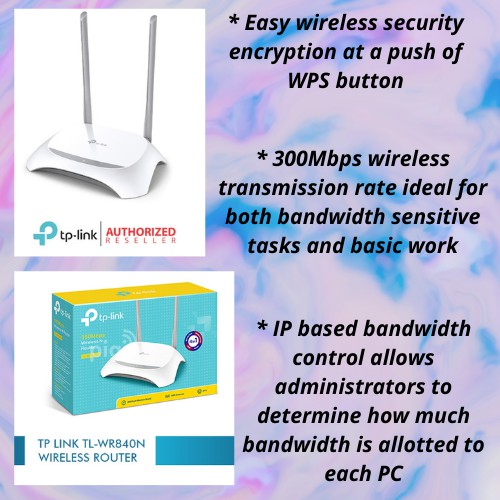 TPLINK TL-WR840 N 300MBPS WIRELESS N ROUTER | Shopee Philippines