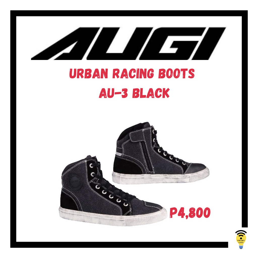 AUGI Urban Racing Boots AU-3 Black | Shopee Philippines