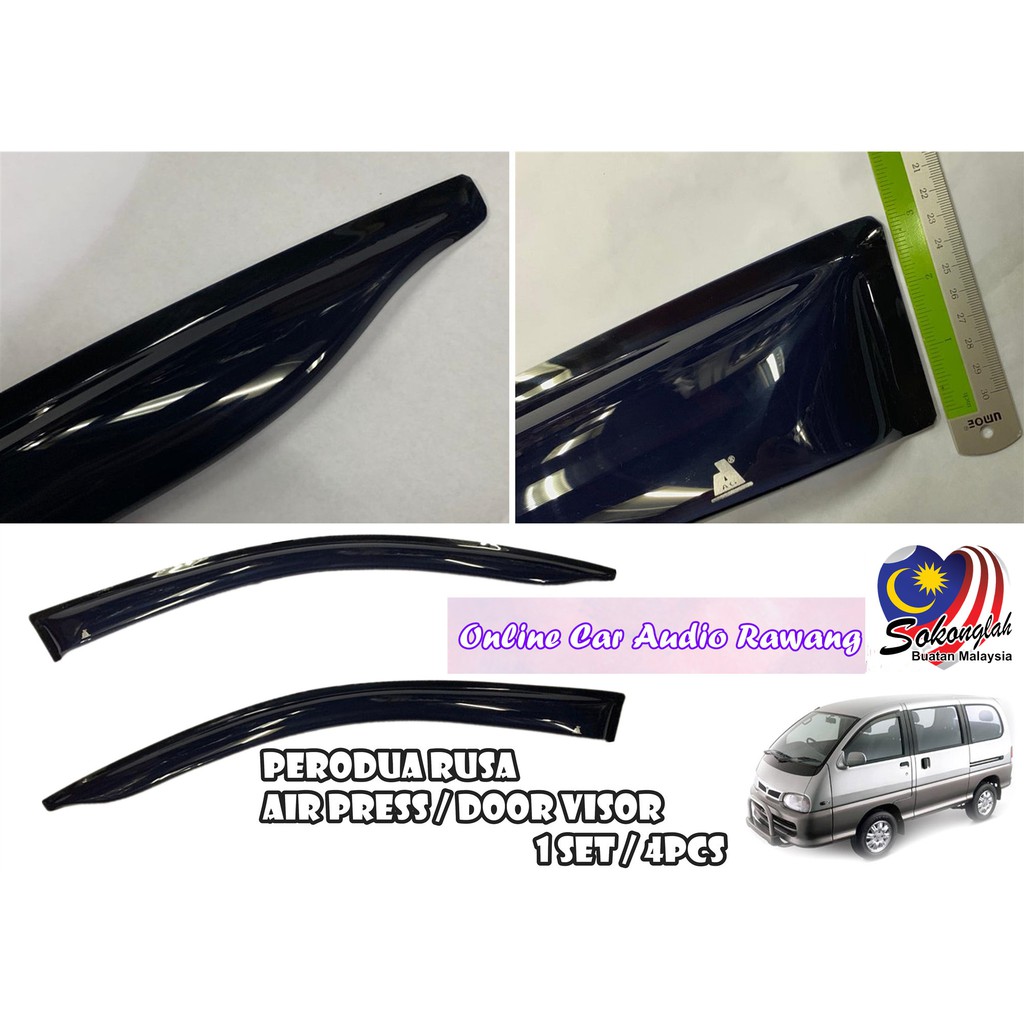 Perodua Rusa Air Press / Door Visor - 1 set / 2 pcs | Shopee Philippines