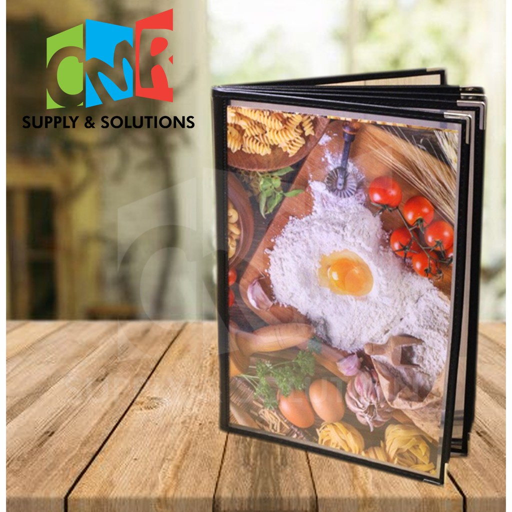 Transparent Cover Menu book Menu 1/2/3/4 Page A4 Size Restaurant Cafe ...
