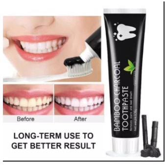 Bamboo Charcoal Teeth Whitening Black Toothpaste 105g | Shopee Philippines