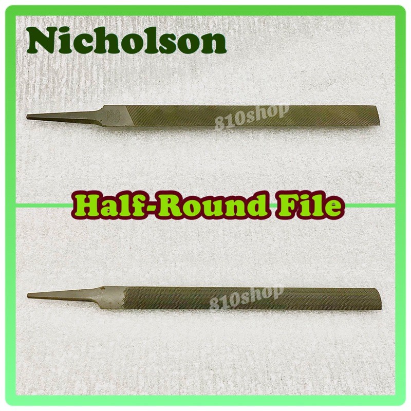 Nicholson Half Round File Kikil Bastard, 2nd cut, Smooth 4”, 6”, 8”, 10 ...