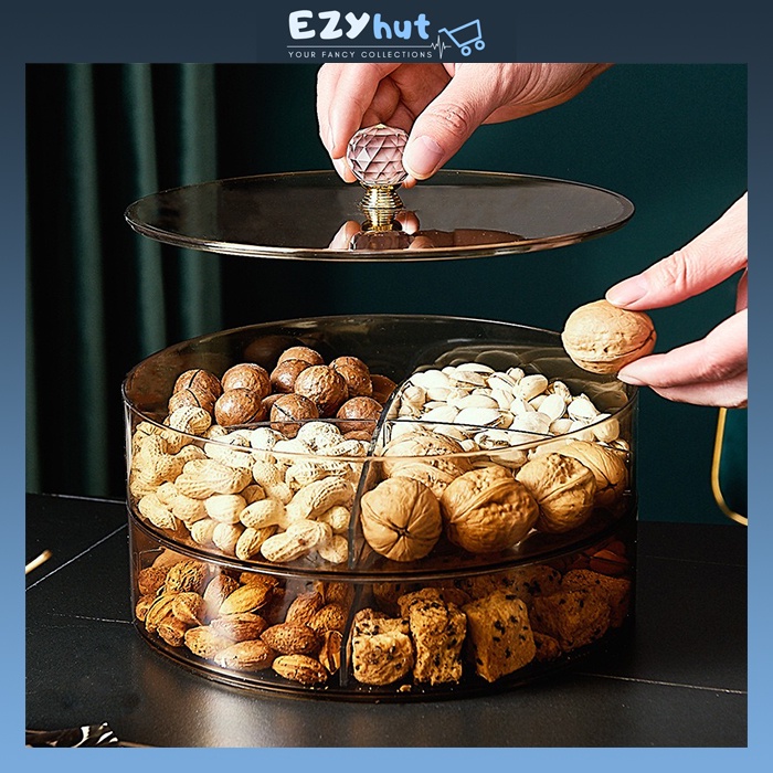 5 in 1 Nuts Fruit Candy Box Sweet Biscuit Food Container Storage Bekas ...