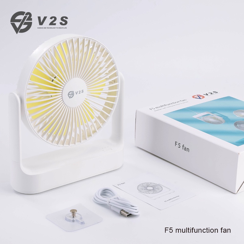 V2S F5 3 in 1 Desk Fan Wall & Ceiling Fan Multifunctional Portable ...