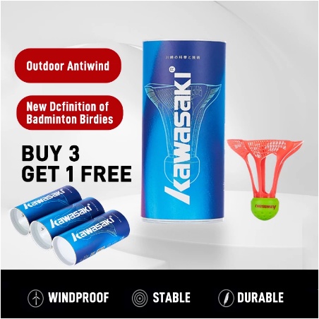 Kawasaki Windproof Air Shuttle 2.0 Shuttlecocks With Upgrade Nylon ...