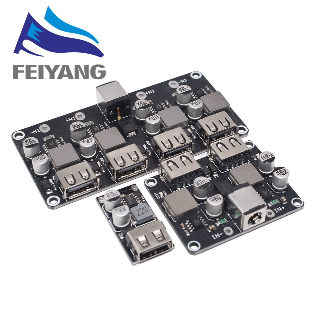 USB QC3.0 QC2.0 USB DC-DC Buck Converter Charging Step Down Module 6 ...