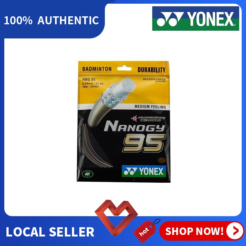 Yonex Badminton Racket Strings NANOGY 95 Strings High Elasticity 26 ...