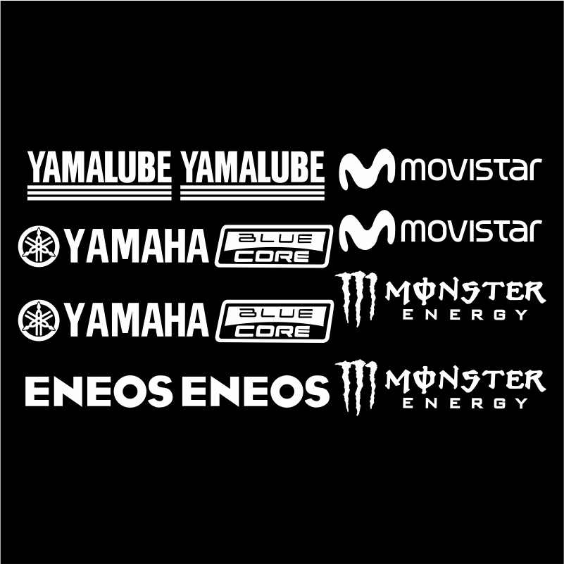YAMAHA YAMALUBE Holographic Reflective motorcycle stickers waterproof ...