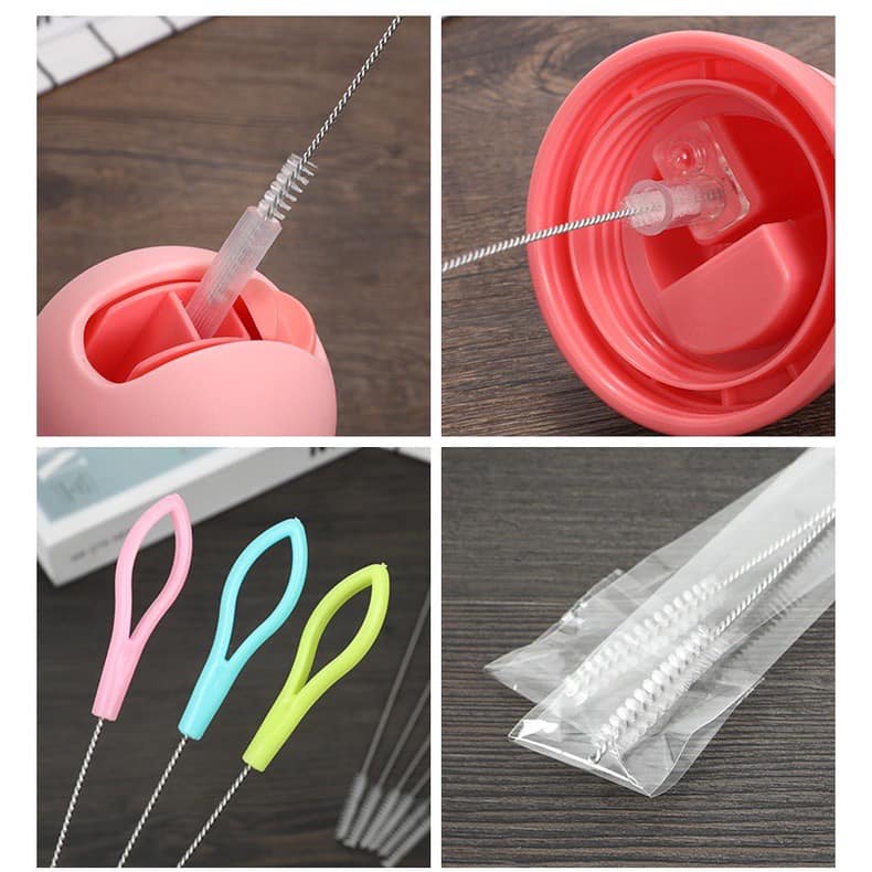 Eco Friendly Nylon Stainless Steel Metal Drinking Straw Reusable Straws ...