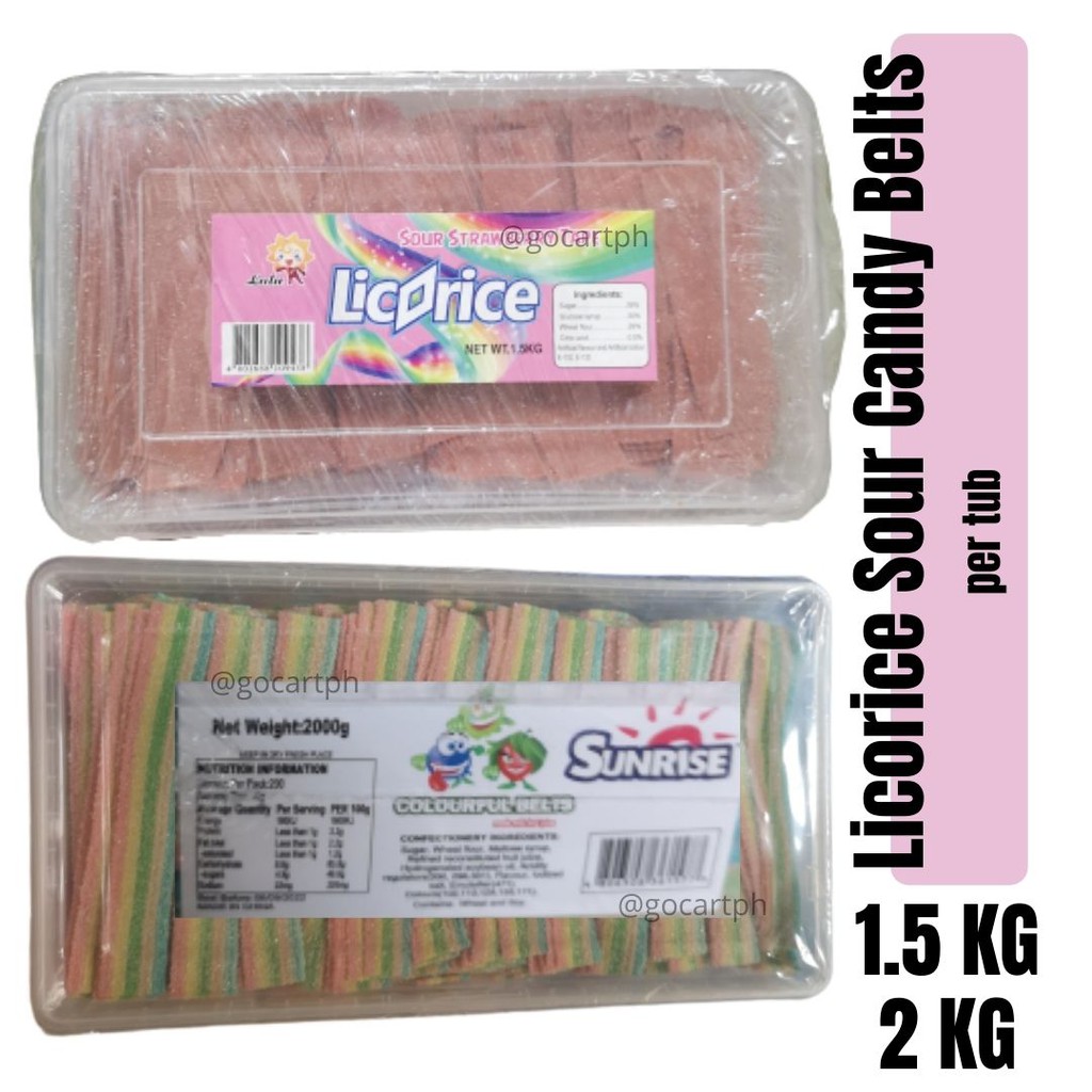 [GO-CART PH] Licorice Sour Candy Belts / Sour Tape / Sour Gummy Tape (1 ...