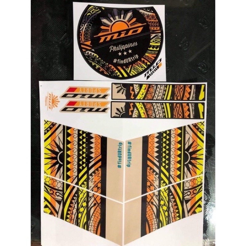 MIO SPORTY/SOULTY SET #findurtrip DECALS PRINTED LAMINATED | Shopee ...