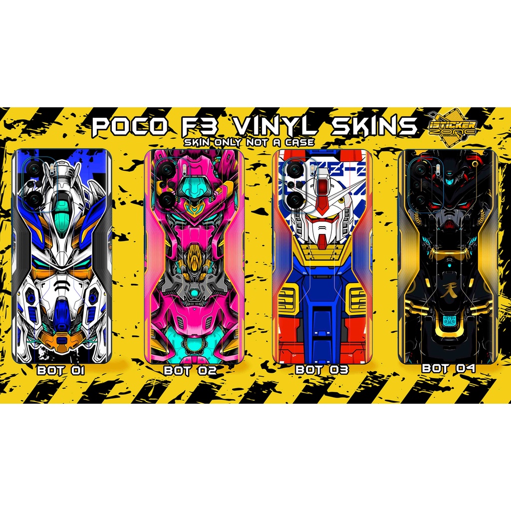 Xiaomi Poco F3, note 10, note 10 pro, X3 GT matte Vinyl Sticker/Skins ...