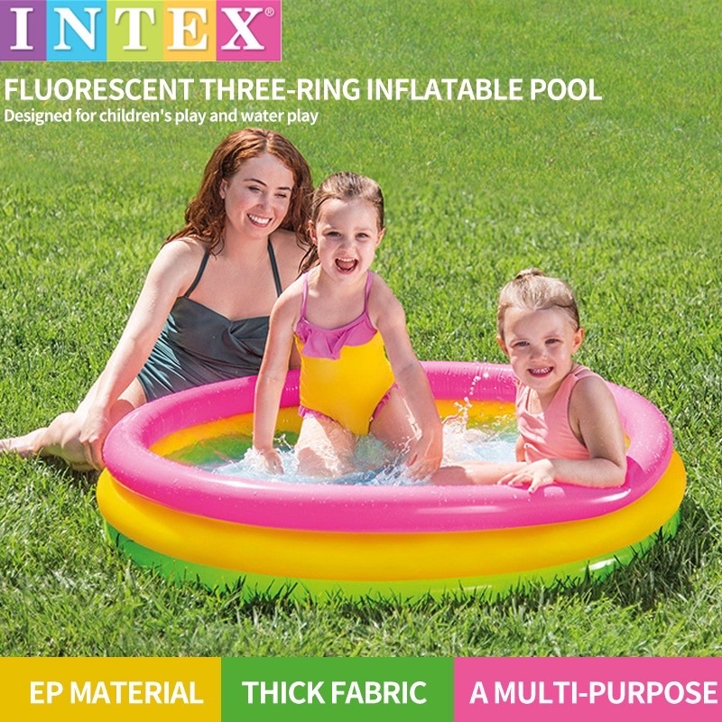 INTEX Kiddie Pools and Inflatable Kid’s Pools rainbow color swimming ...