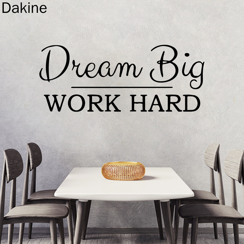 Dakine Dream Big Work Hard Wall Famous PVC Wall Sticker Decal Quote Art ...