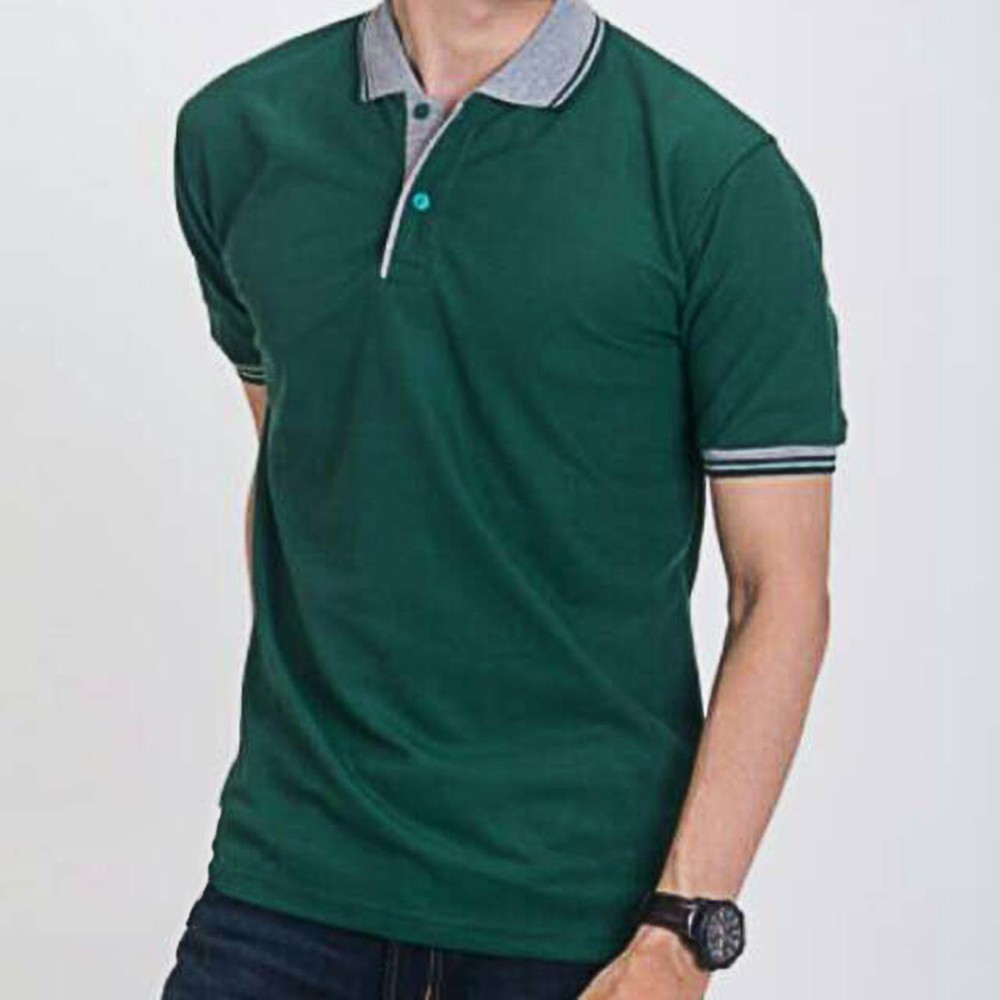 HIJAU Men's Polo Shirts Men's Collar Shirts Men's Polo Shirts Bottle ...