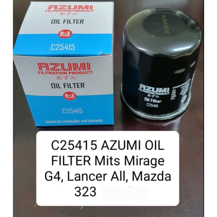 Azumi Oil Filter Mitsubishi Mirage G4,Lancer All, Mazda 323 (C25415 ...