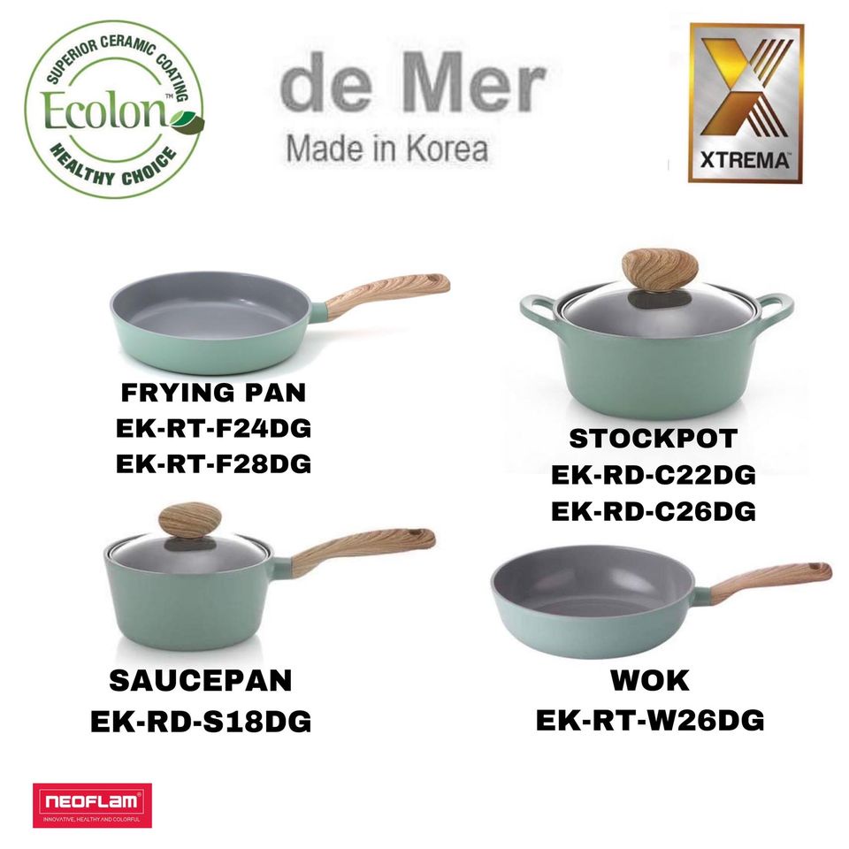 Neoflam Retro Demer Frying / Wok Pans & Casserole w freebie (Authentic ...