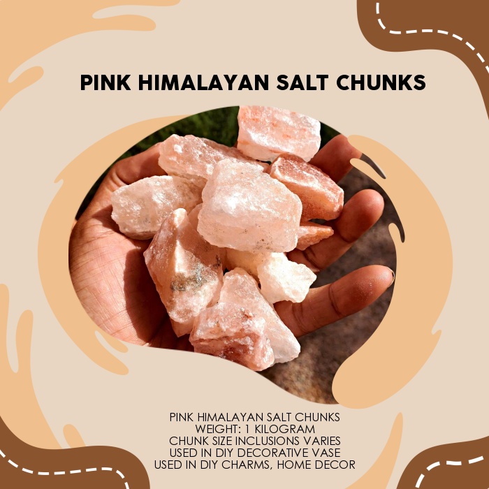 Himalayan Pink Salt Chunks 1 kg 100% Authentic Pure Natural Rock Stones ...