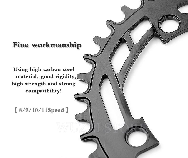 Prowheel 104BCD Round Narrow Wide Chainring STEEL Mountain Bicycle Chain Wheel 32T 34T 36T 38T ...