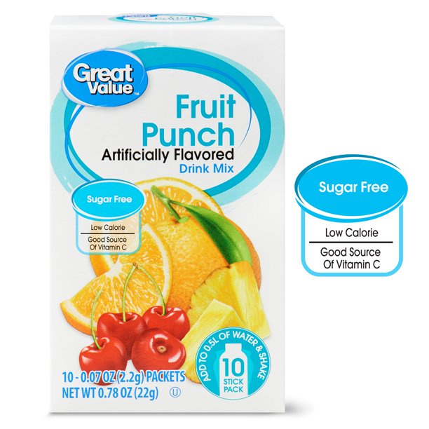 Great Value Fruit Drink Mix, Blackberry Lemonade, Dragon Fruit ...