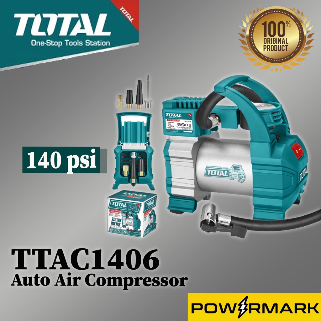 TOTAL TTAC1406 Auto Air Compressor 140psi [POWERMARK | TPT] | Shopee ...