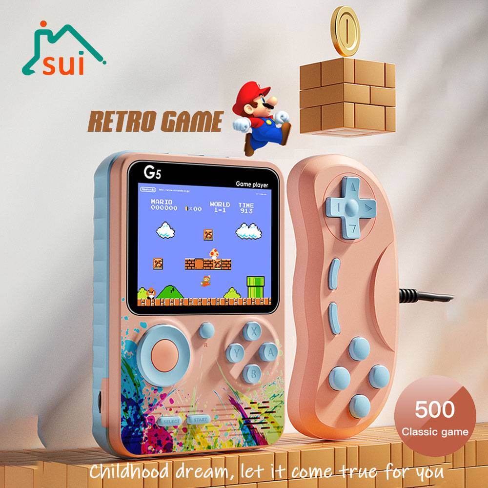 G5 Handheld Video TV Console Super Mario 500 Classic Games LCD Screen ...